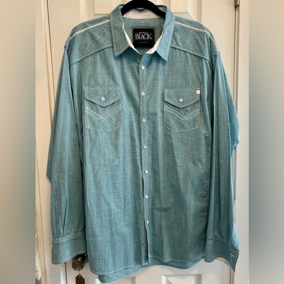 Buckle | Shirts | Buckle Black Button Down Shirt Size Xxl | Poshmark